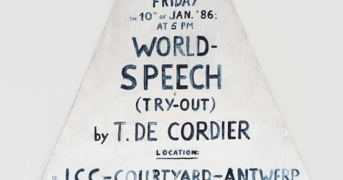 SPEECH PANCARTE 1 (I.C.C. - ANTWERP) | Xavier Hufkens